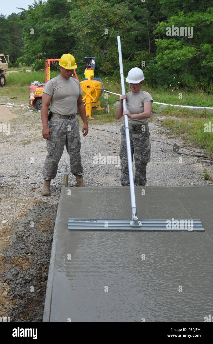 U.S. Army Reserve Soldiers of the 983rd Engineering Battalion worked on ...