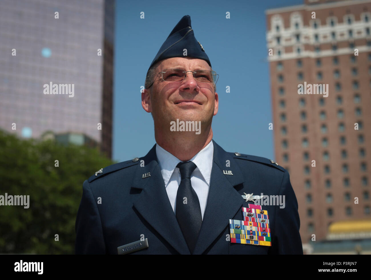 New Jersey Air National Guard Col. Wayne McCaughey poses for a portrait ...