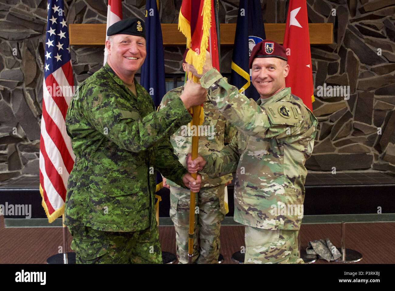 U.S. Army Maj. Gen. Bryan Owens (right), U.S. Army Alaska commander ...