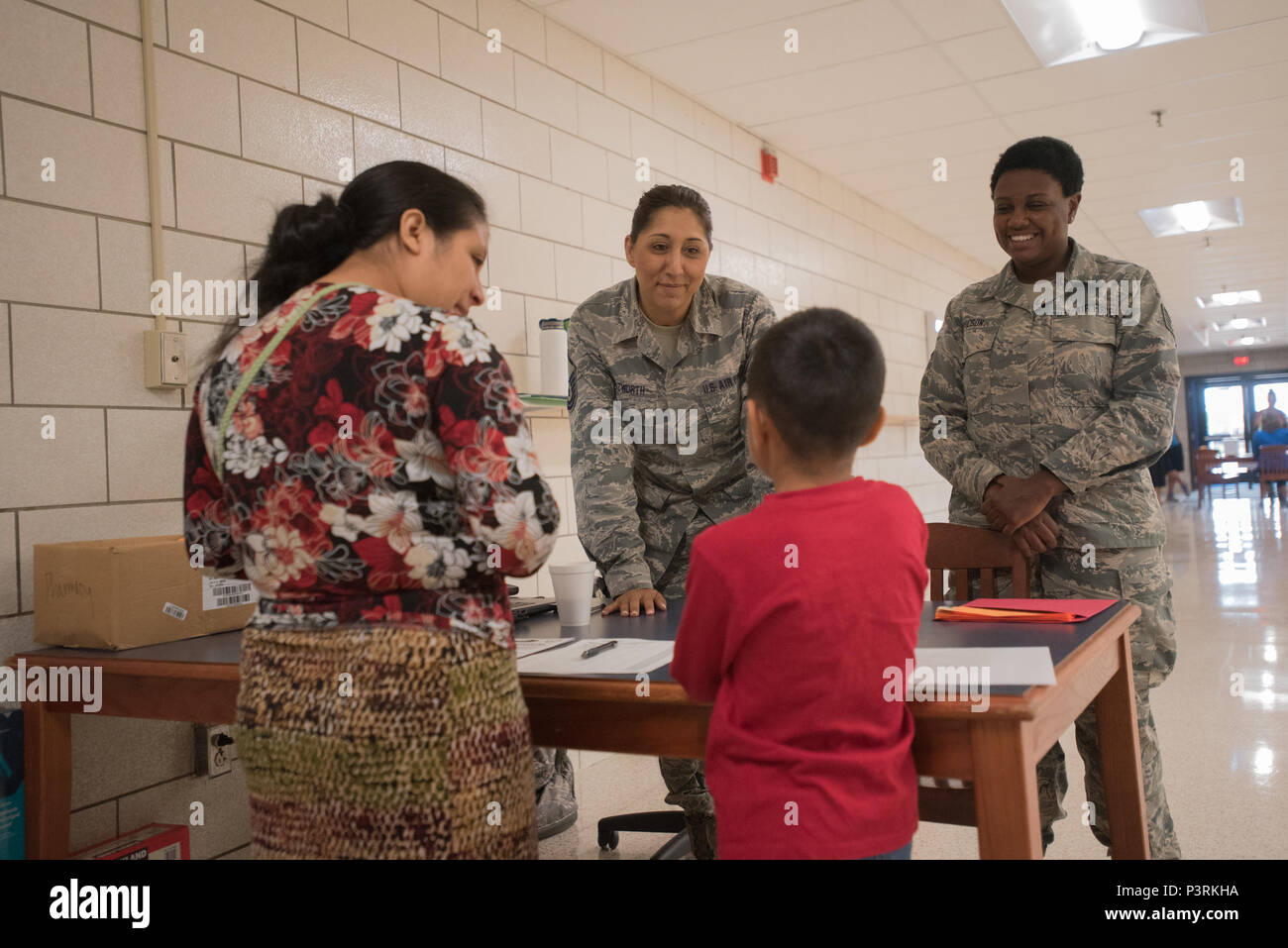 Master Sgt. Nikki Nazworth (left), patient administration non ...