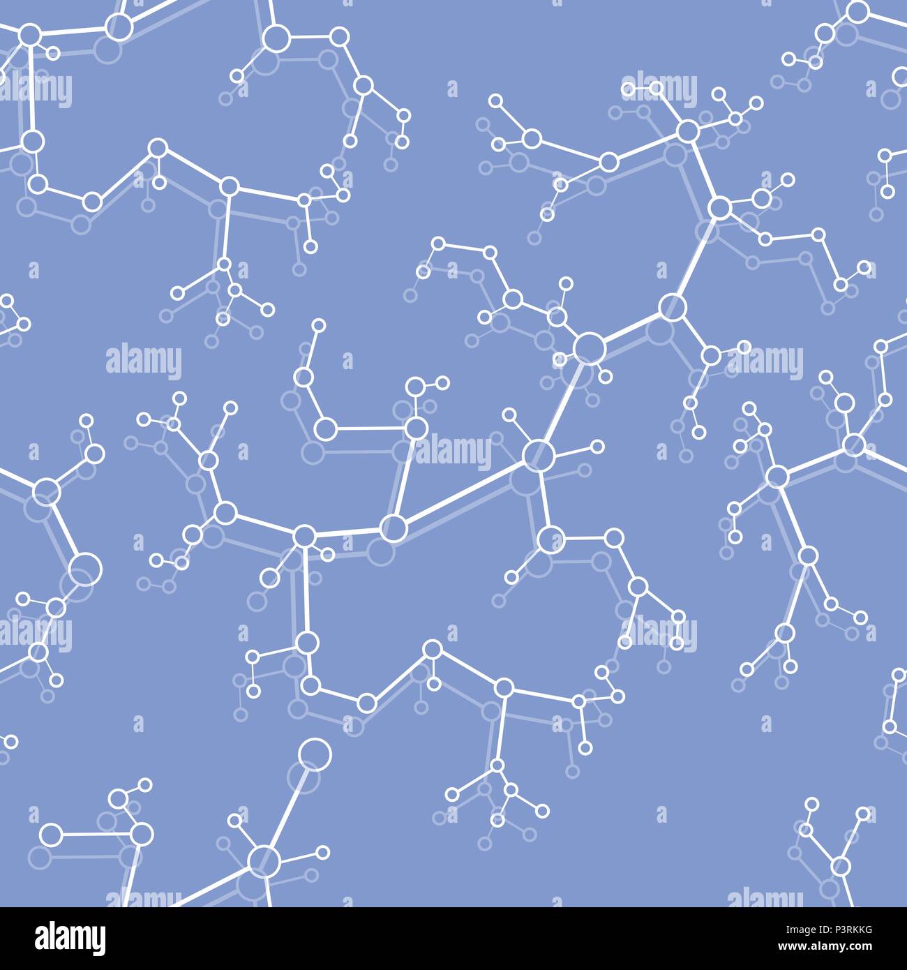 Seamless pattern with structures of molecules and communication ...