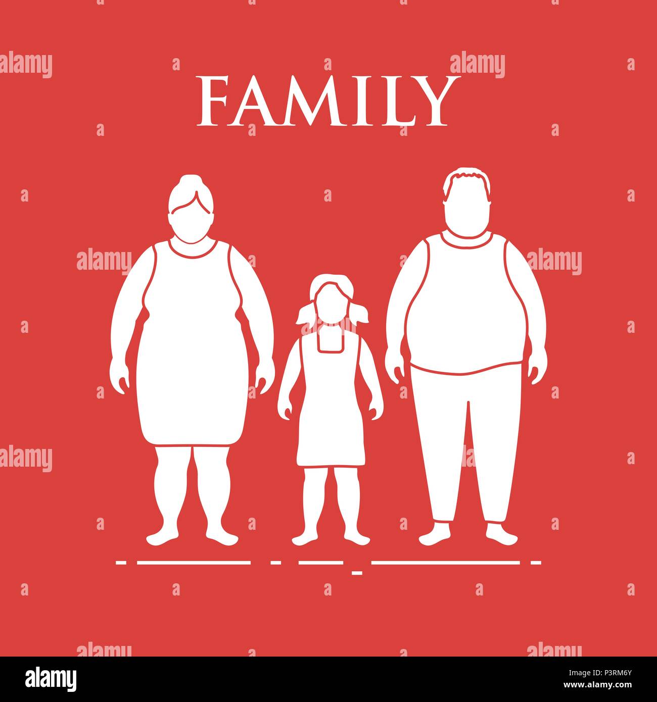 Overweight mother daughter Stock Vector Images - Alamy