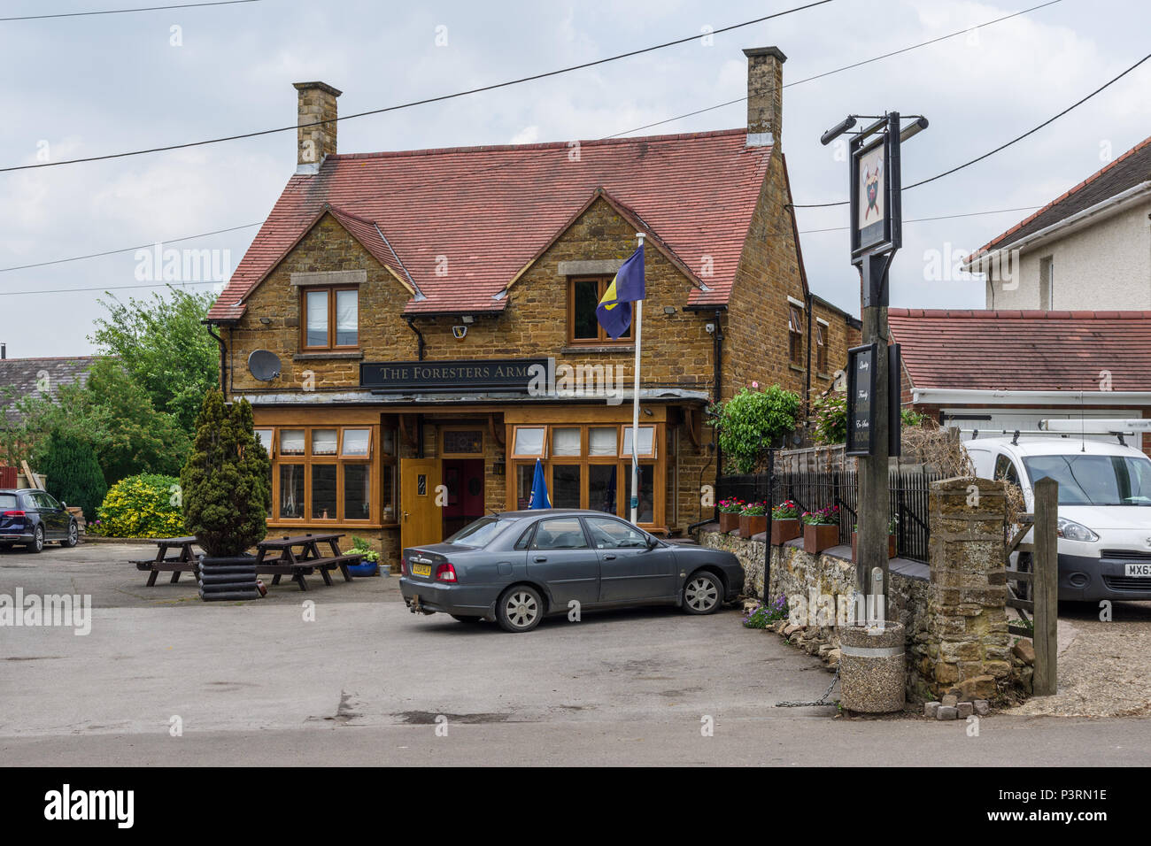 The Foresters Arms, a small stone built pub in the village of Nether ...