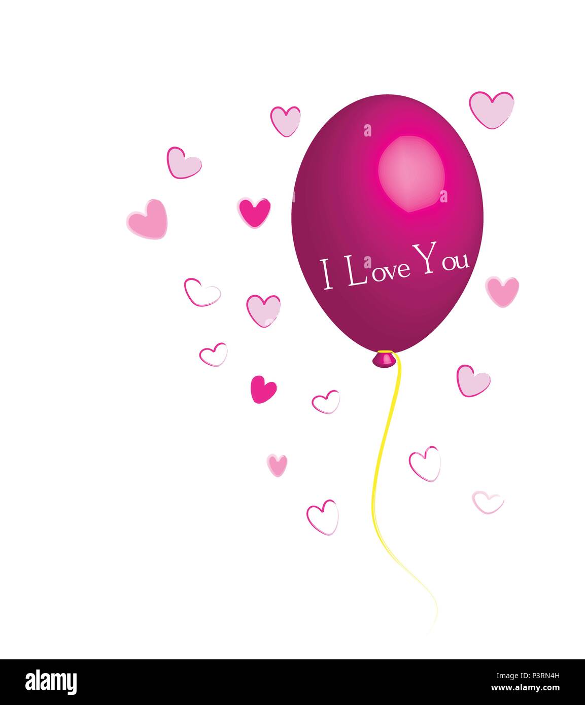 Balloons colorful party hearts Cut Out Stock Images & Pictures - Alamy