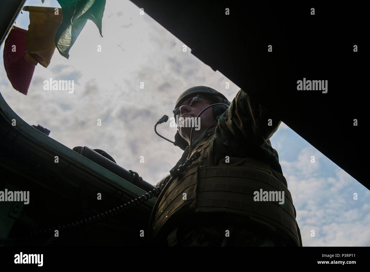 Chief Warrant Officer 5 Christian Wade, the 2nd Marine Division gunner ...