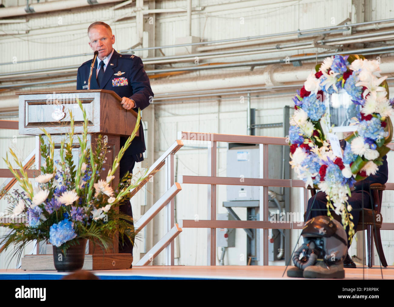 Col. Darrell Judy, the 71st Flying Training Wing commander, speaks to a ...