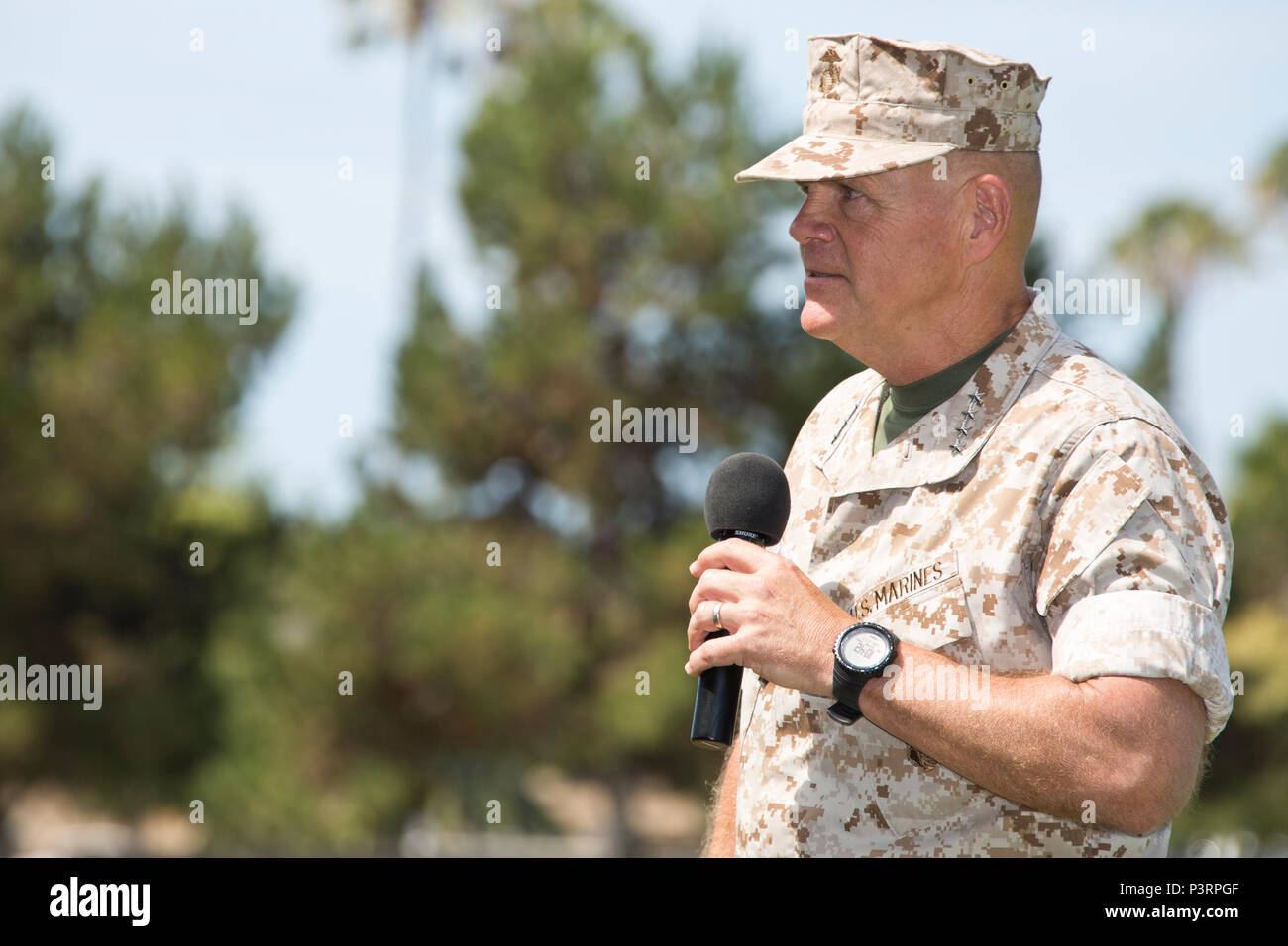 Commandant of the Marine Corps Gen. Robert B. Neller, speaks at the I ...