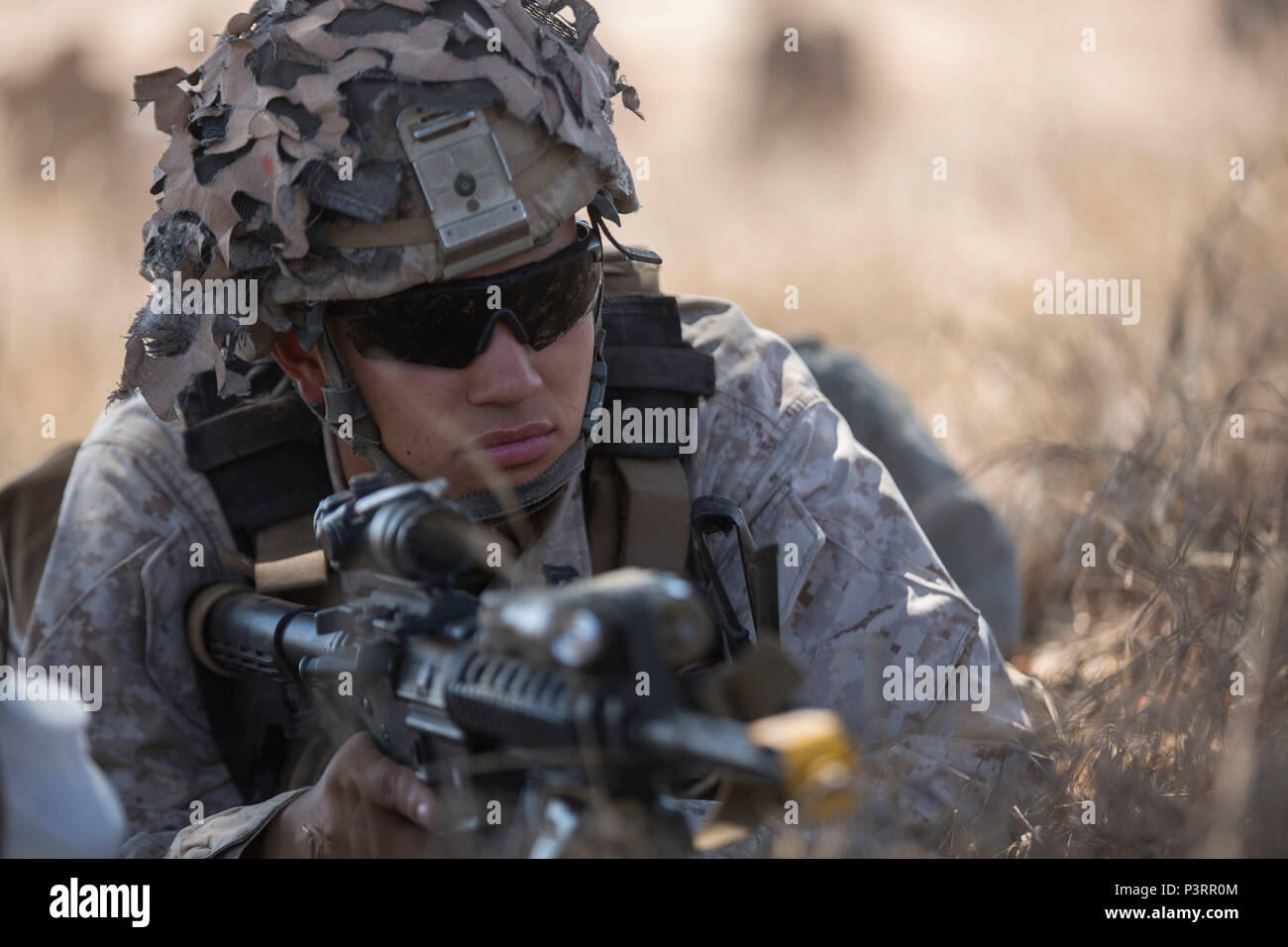 Cpl. Jalen R. Freiberg, a machine gun section leader with 3rd Battalion ...