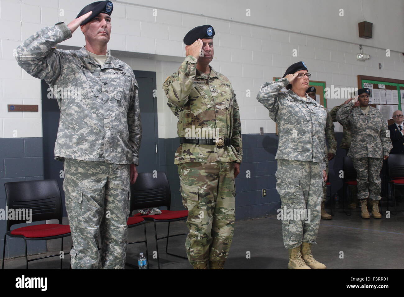 Army Reserve Soldiers, (left to right) Col Paul H. Fall, outgoing ...