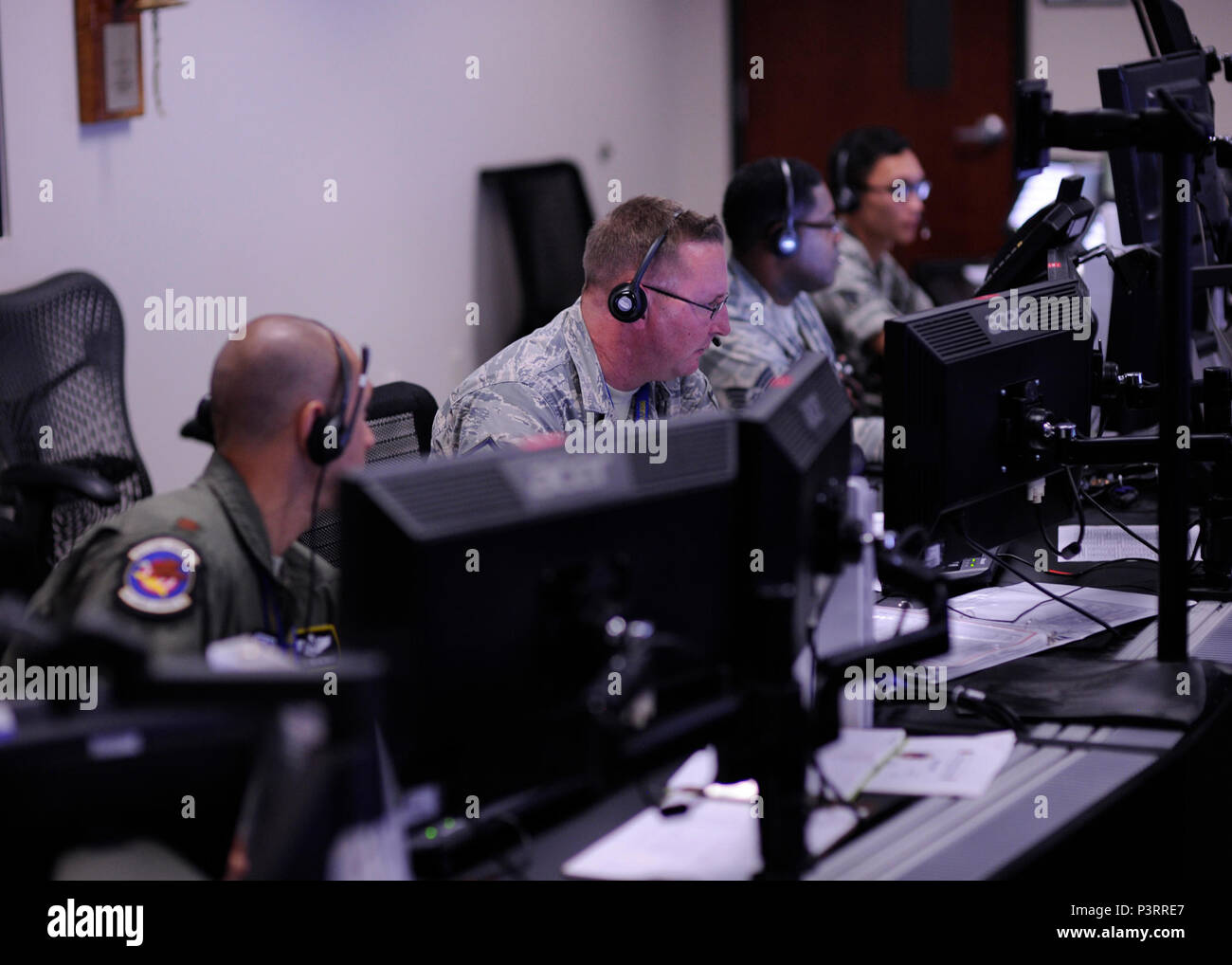 Members of the 81st Range Control Squadron conduct a command and ...