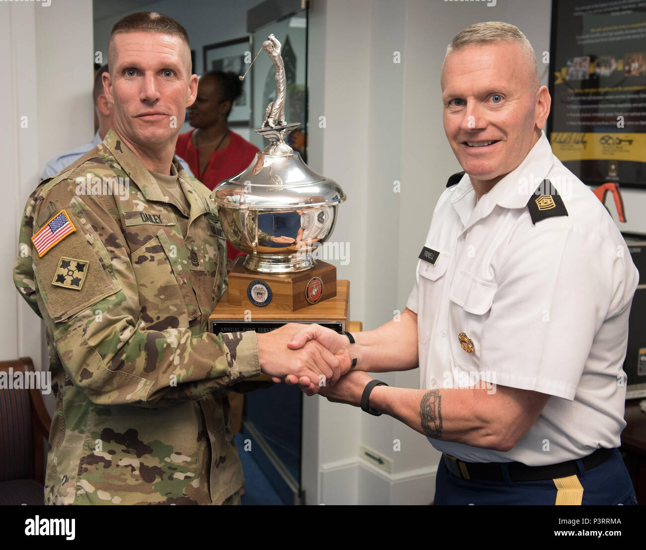 U.S. Army Command Sgt. Maj. John W. Troxell,right, Senior Enlisted ...