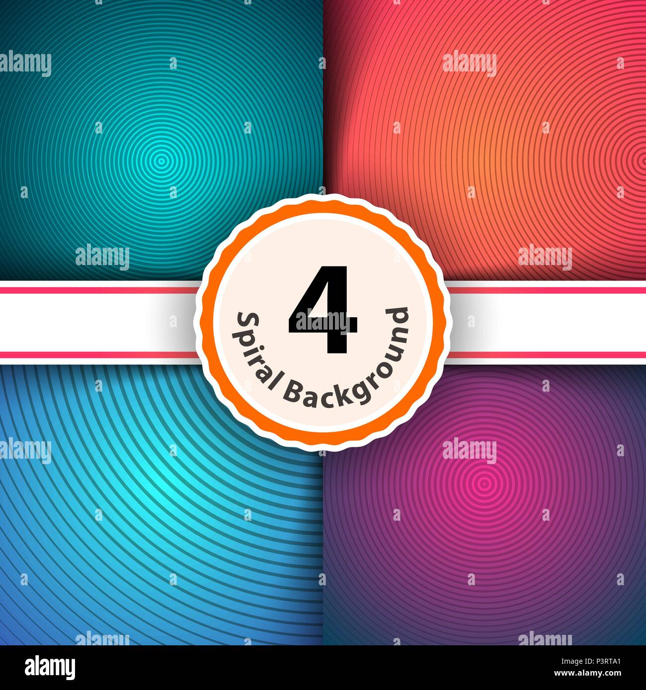 Spiral color template. Four items Stock Vector Image & Art - Alamy