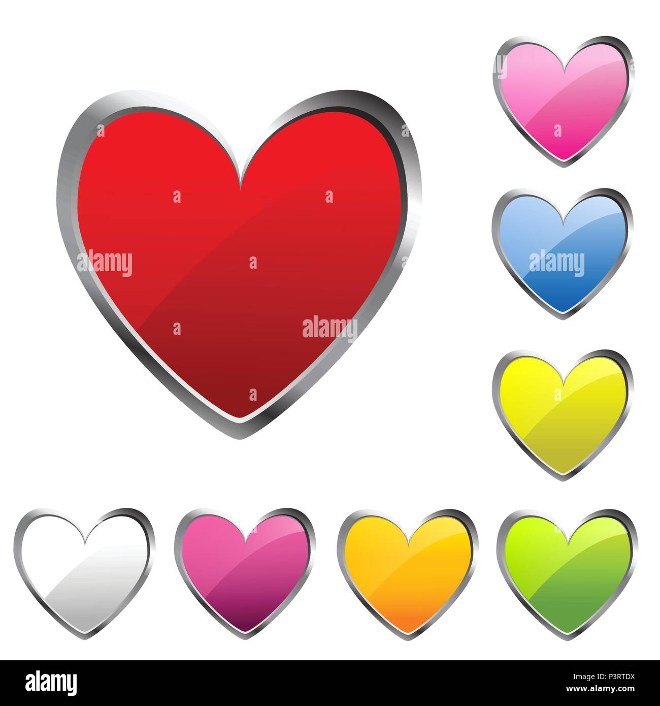 Heart icon set hi-res stock photography and images - Alamy