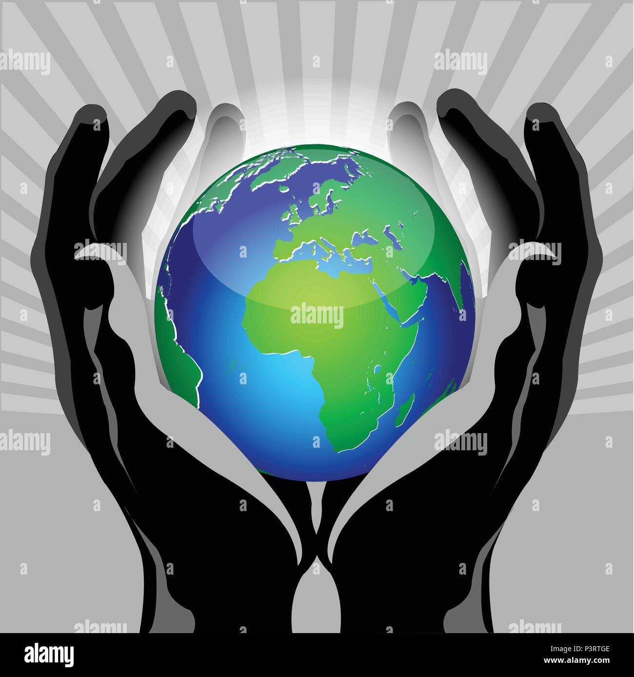 Hands globe icon Stock Vector Image & Art - Alamy