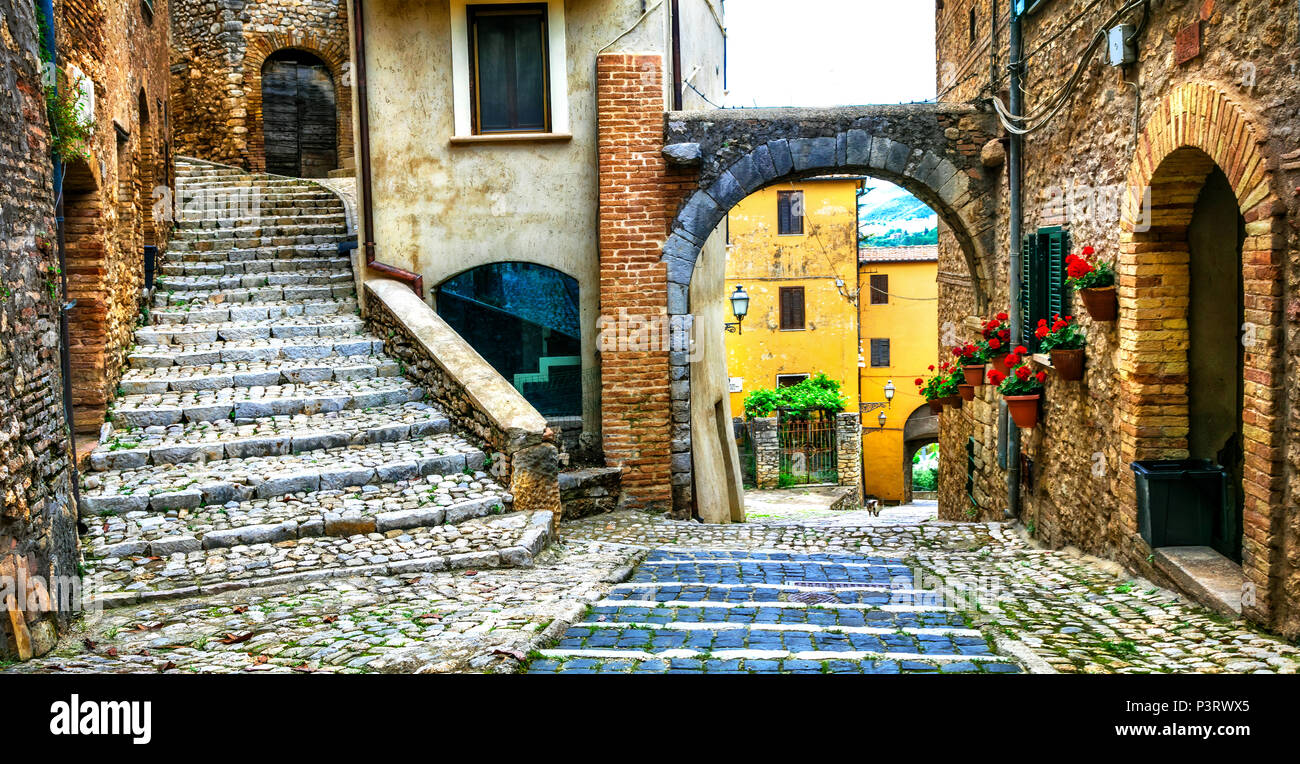 Old streets of italian village,Casperia,Rieti,Lazio Stock Photo - Alamy