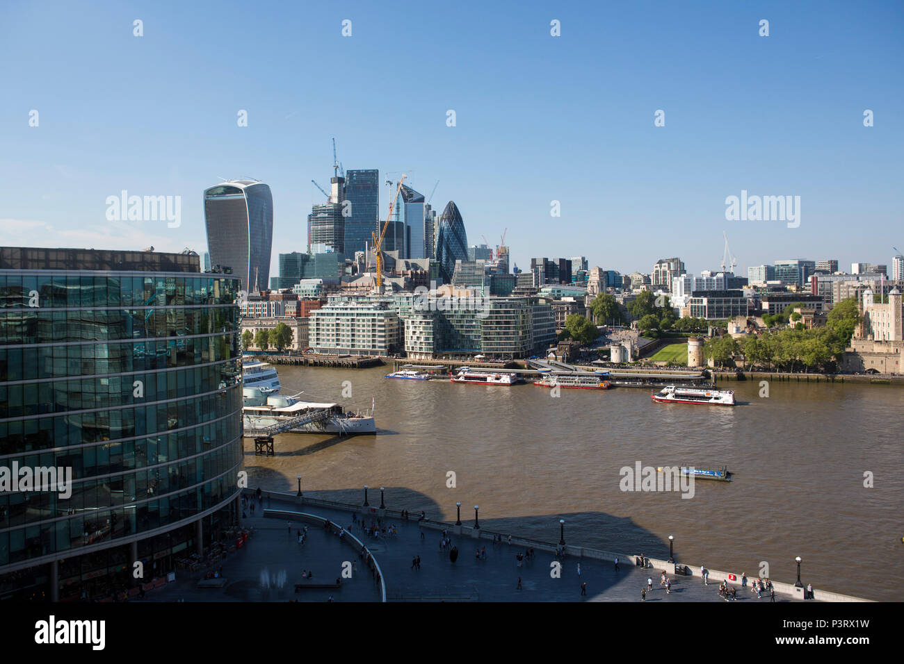 The City of London skyline with iconic buildings set against a ...