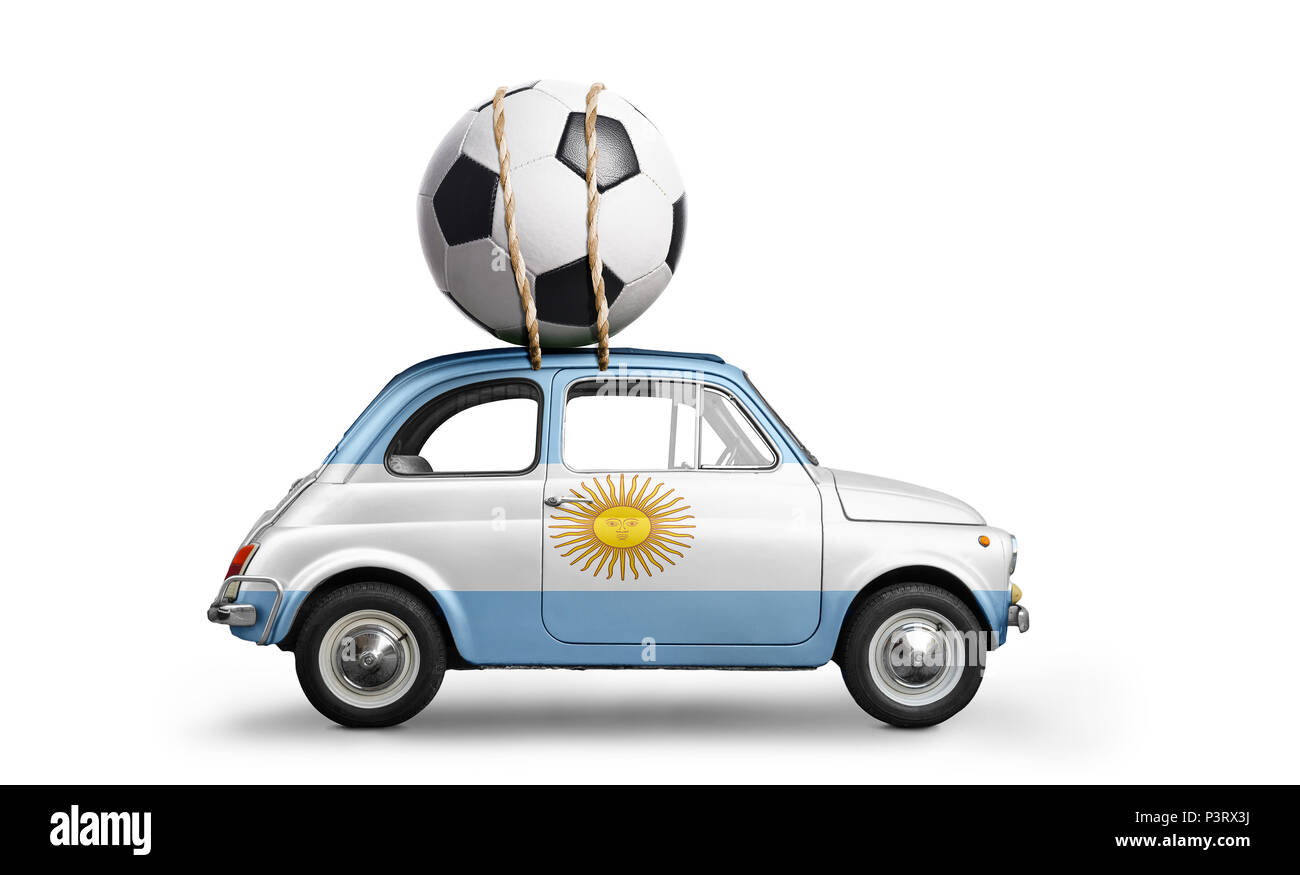 Argentina football car Stock Photo - Alamy