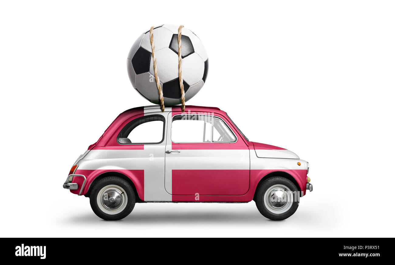 Denmark football car Stock Photo - Alamy