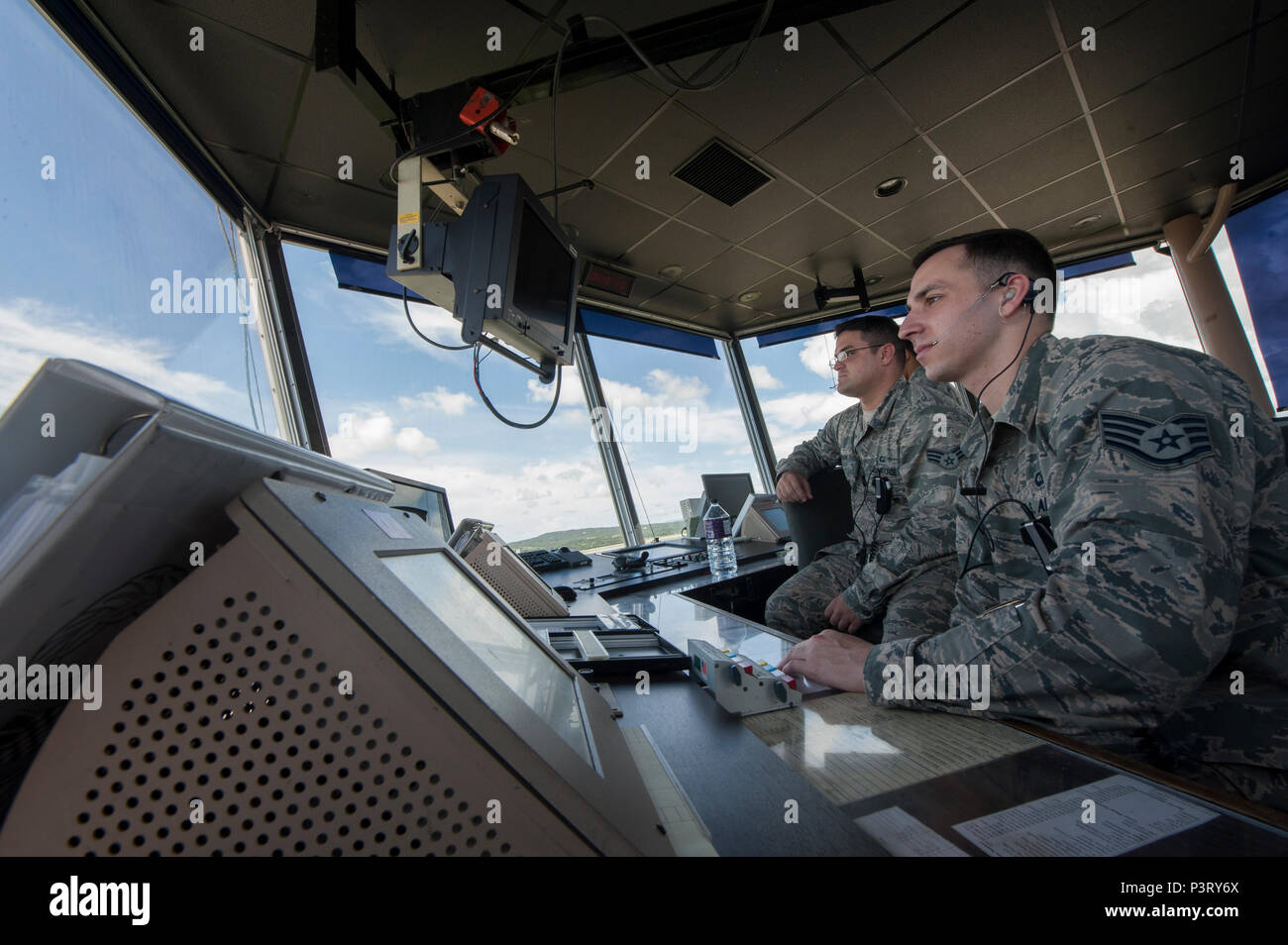 U.S. Air Force Staff Sgt. Louis Kelley and Senior Airman Aaron Funari ...