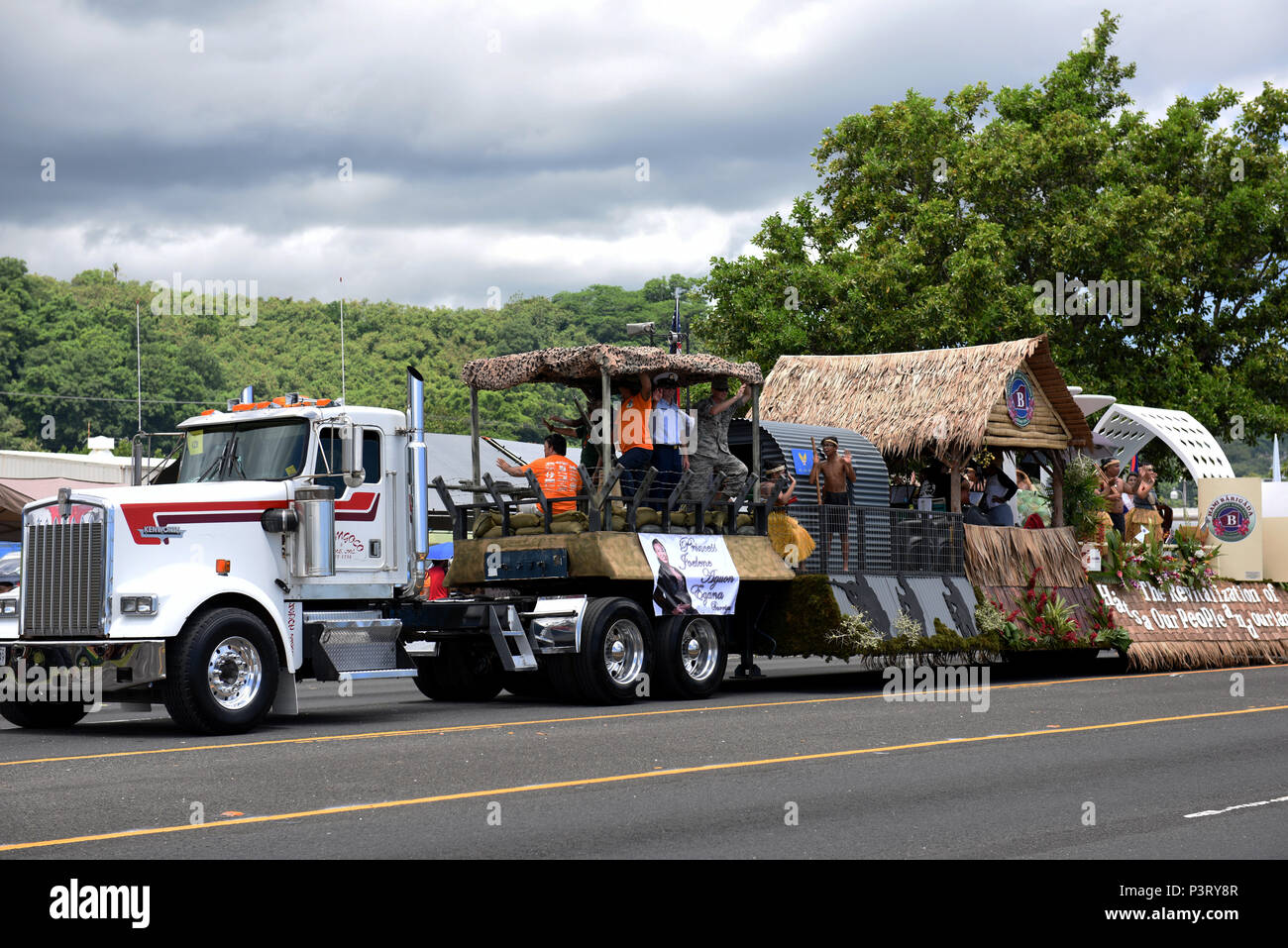 U.S Service members and local citizens participate in the 72nd Guam ...