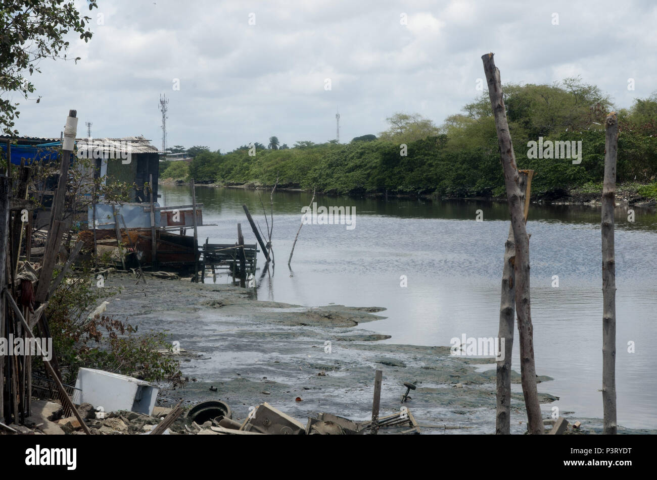 RECIFE, PE - 10.10.2015: PALAFITAS EM COMUNIDADE CARENTE - Palafitas na ...