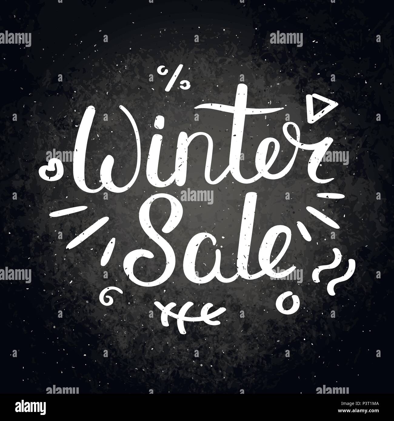Winter sale. Hand drawn vector lettering phrase. Modern motivating ...