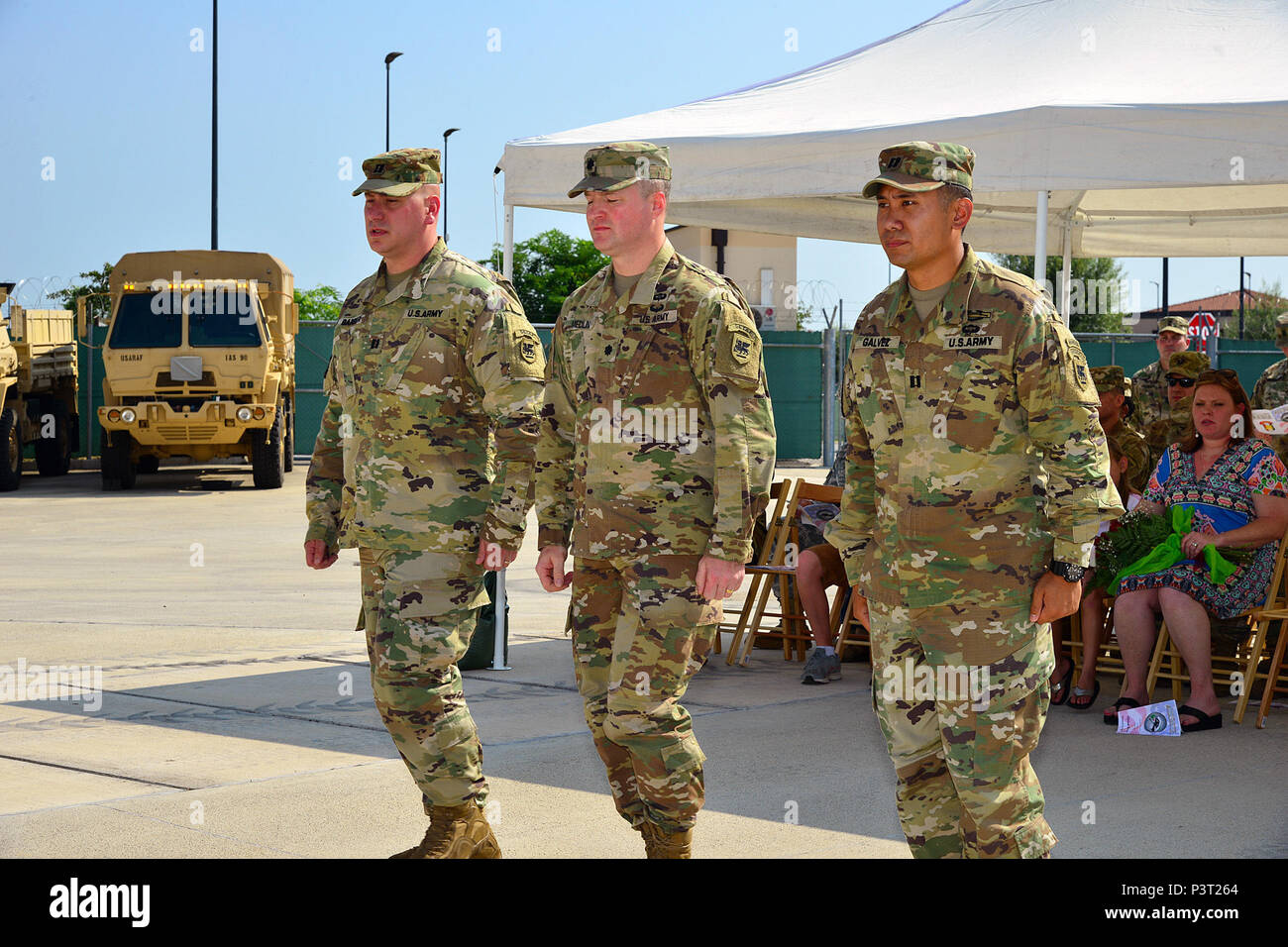 LT. Col. Brett M. Medlin, center, commander of U.S. Army Africa ...