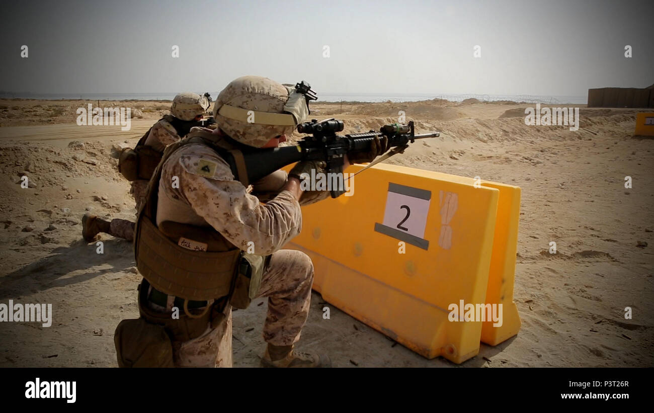 Marines with Security Forces Company, Marine Wing Support Squadron-373 ...