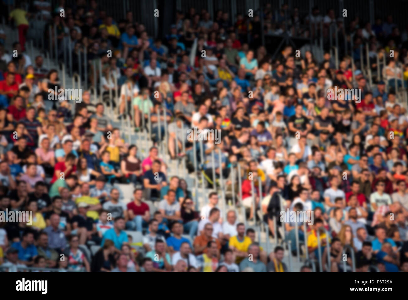 Soccer football in the stands crowd supporters hi-res stock photography ...