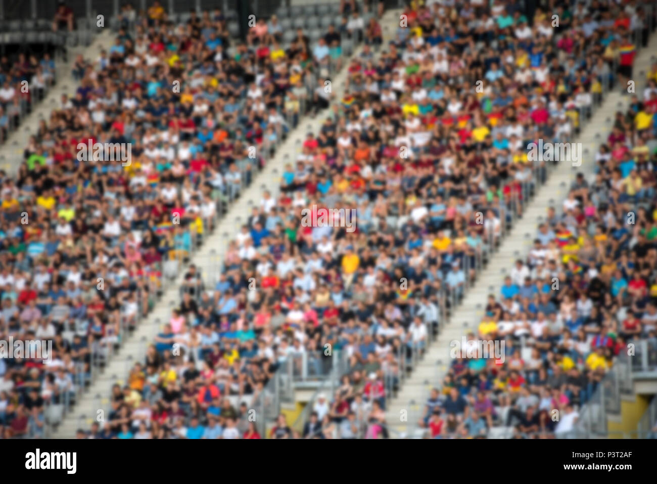 Crowd of people at the stadium - defocused background Stock Photo - Alamy