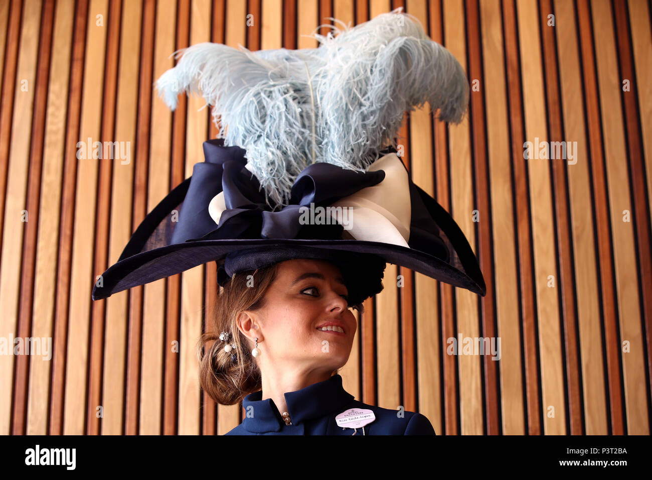 Edite Ligere from London wearing a Sarah Marshall Milliner for John ...