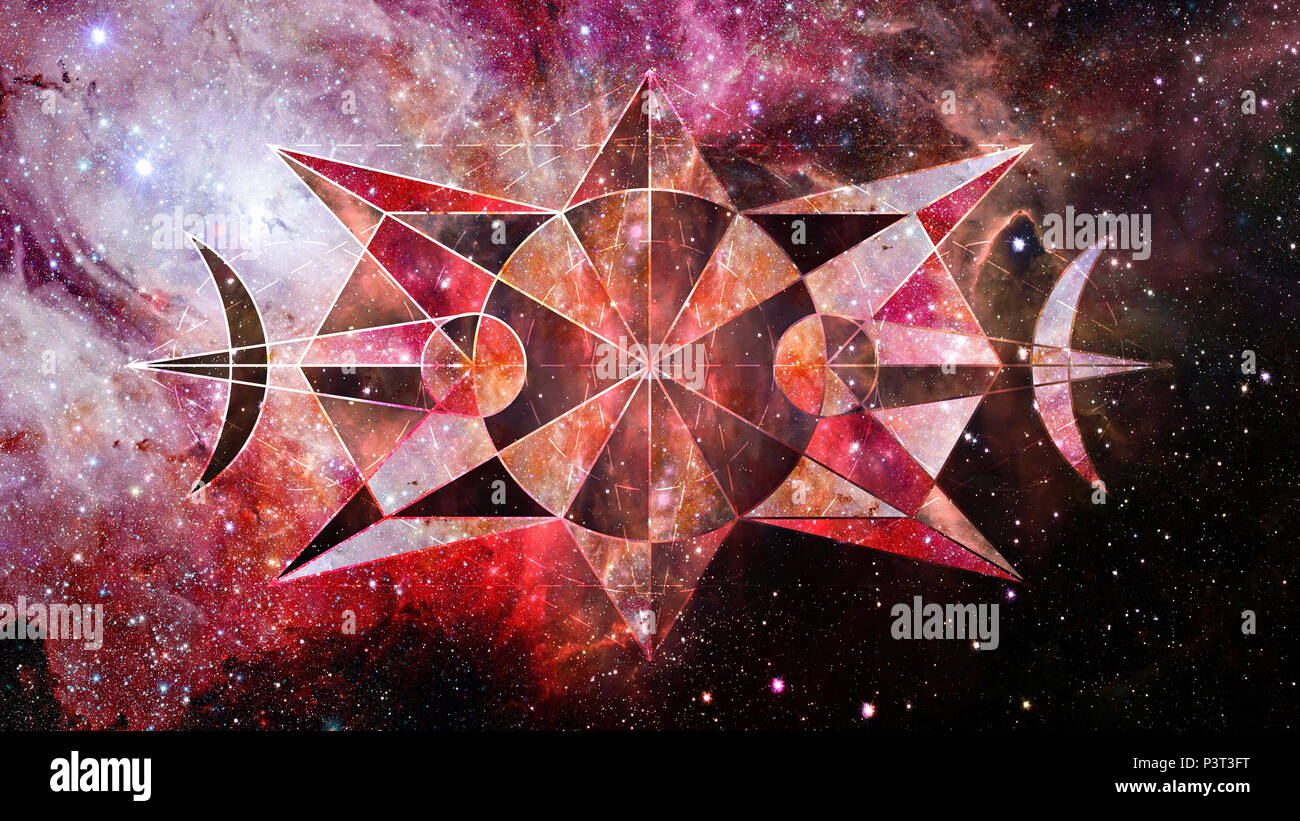 Abstract cosmos geometric background. Elements of this image furnished ...