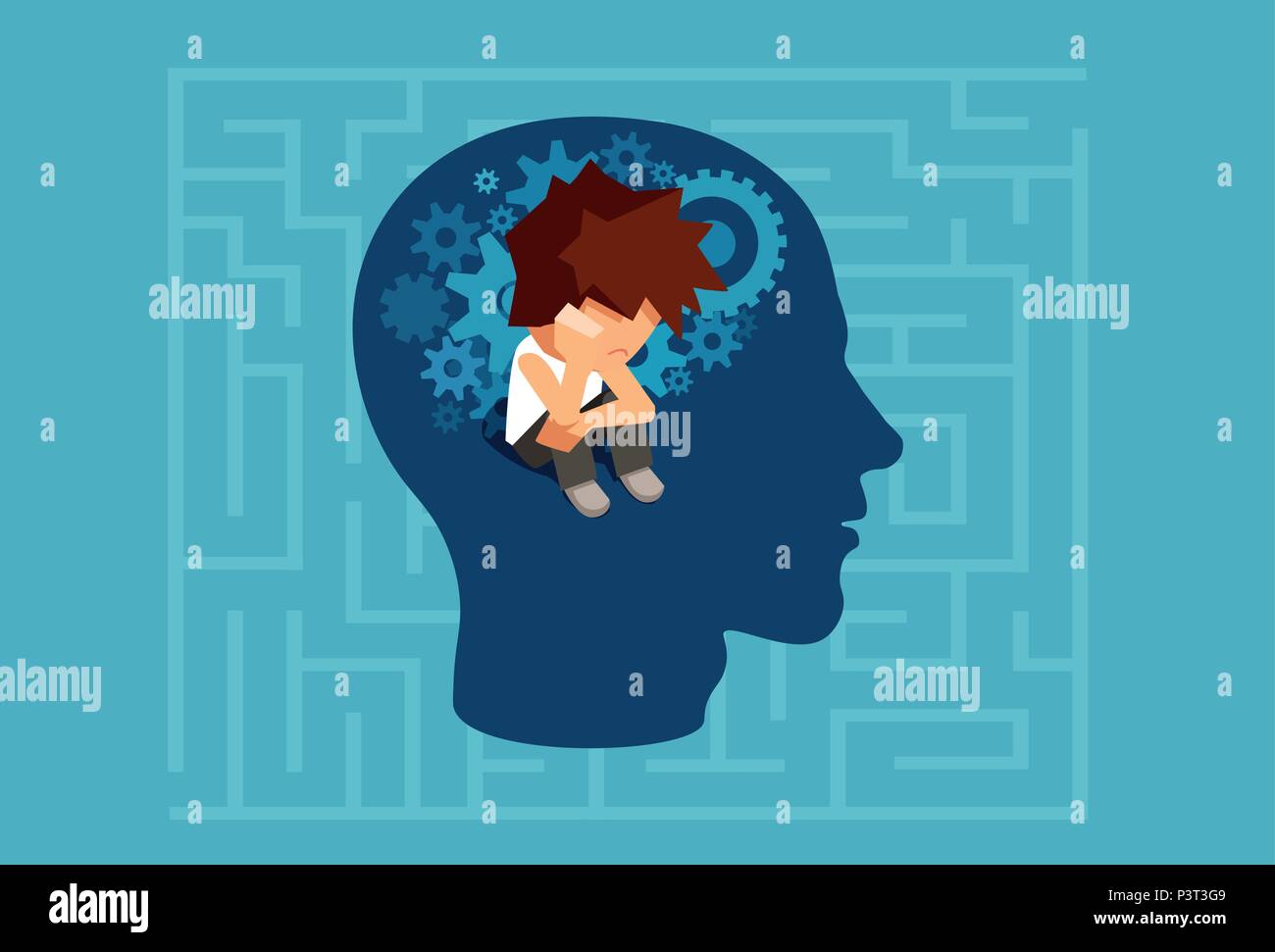 Child autism Stock Vector Images - Alamy