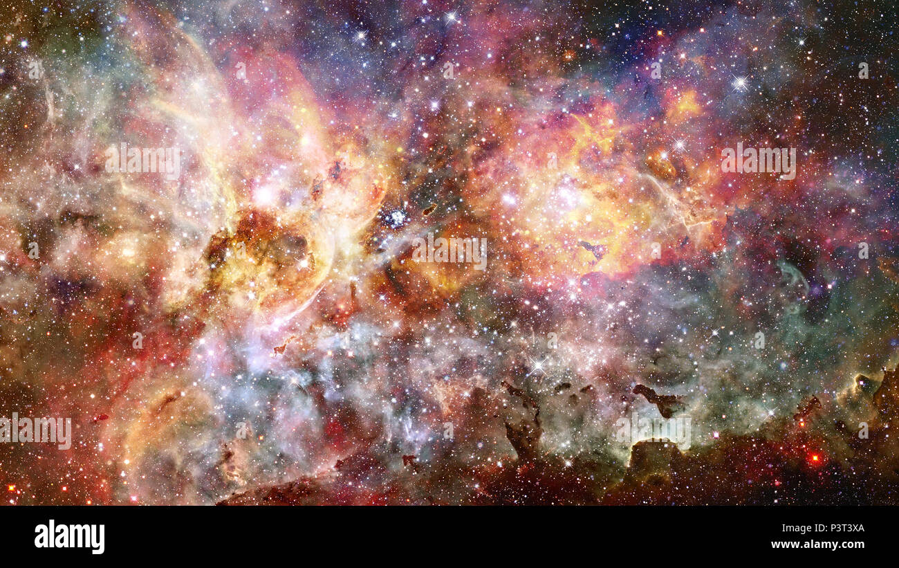 Giant glowing nebula. Space background. Elements of this image ...