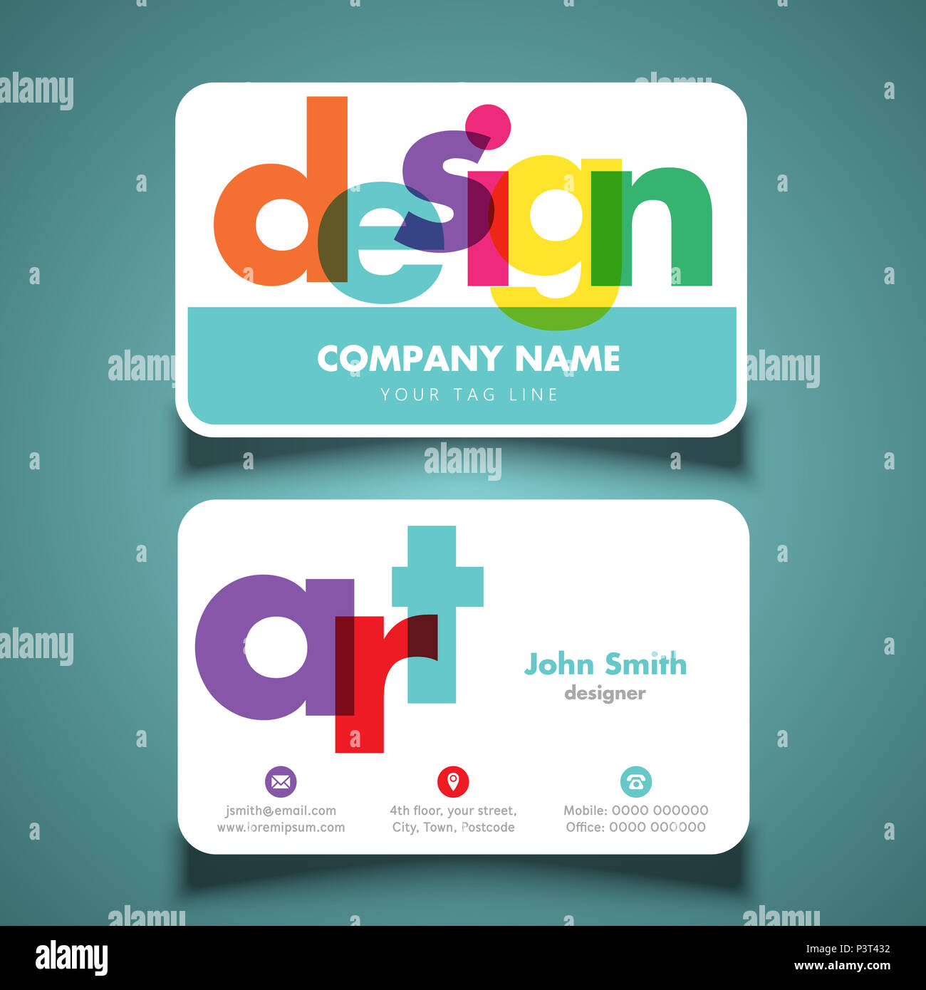 Artist visiting card design hi-res stock photography and images - Alamy