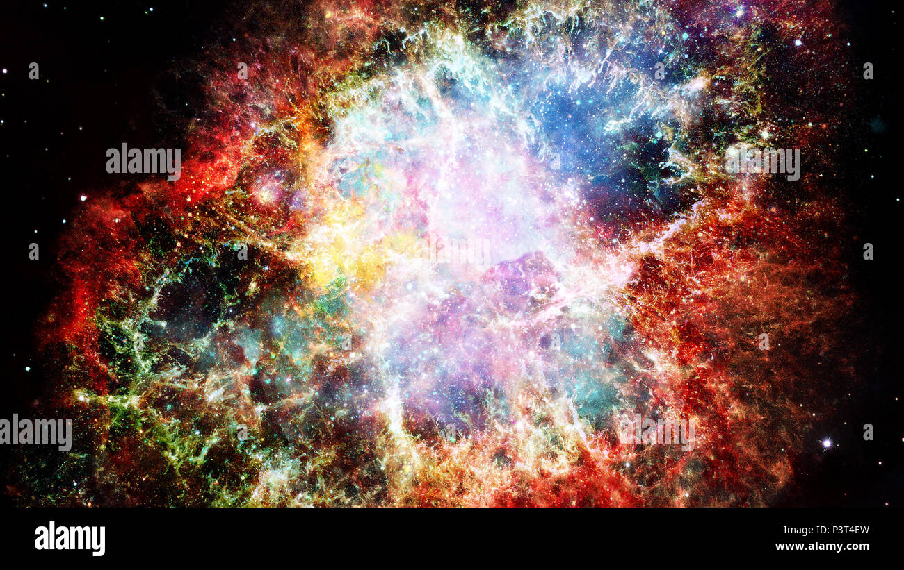 Composition of nebulae and stars. Elements of this image furnished by ...