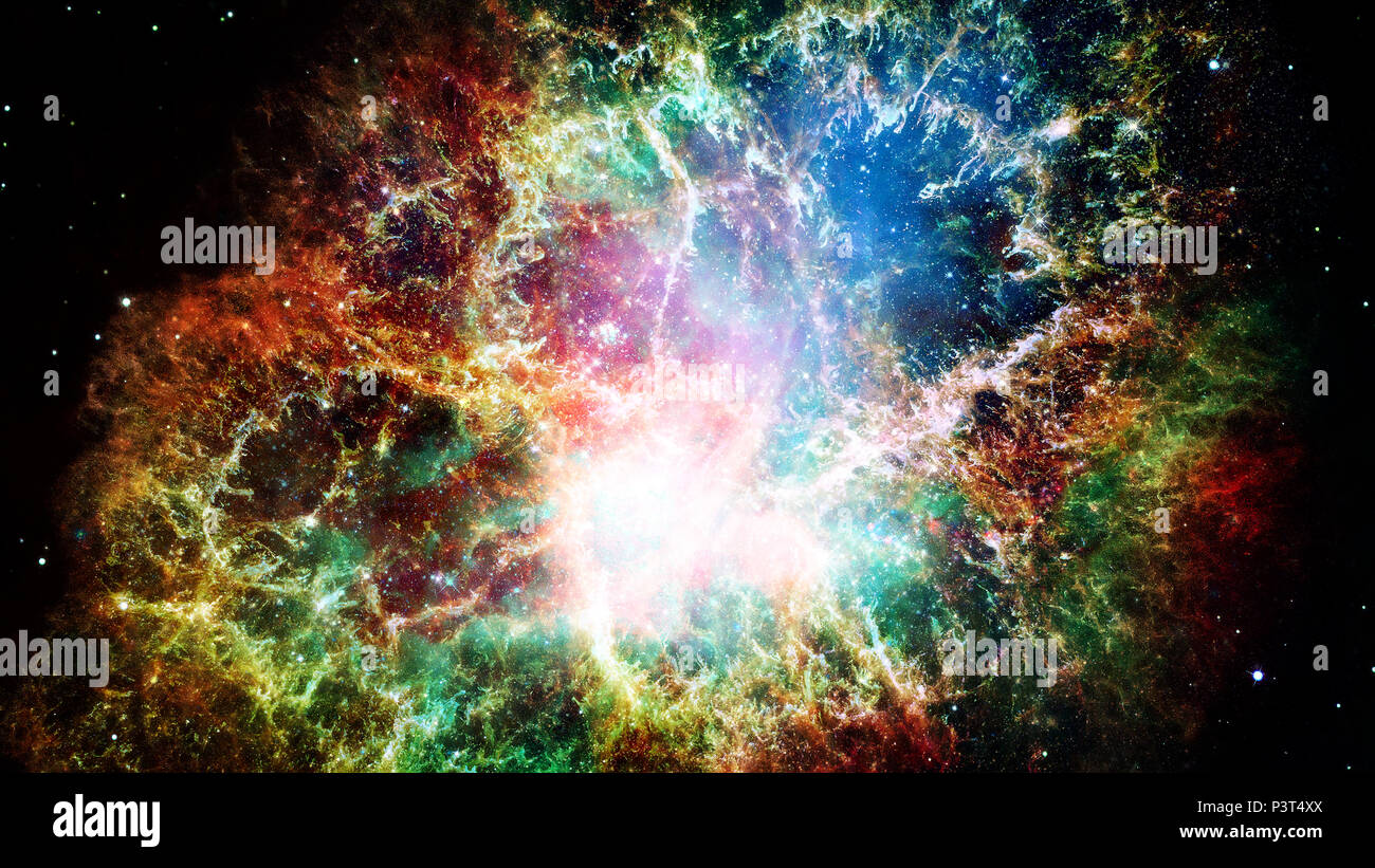 Stars, dust and gas nebula in galaxy. Elements of this image furnished ...