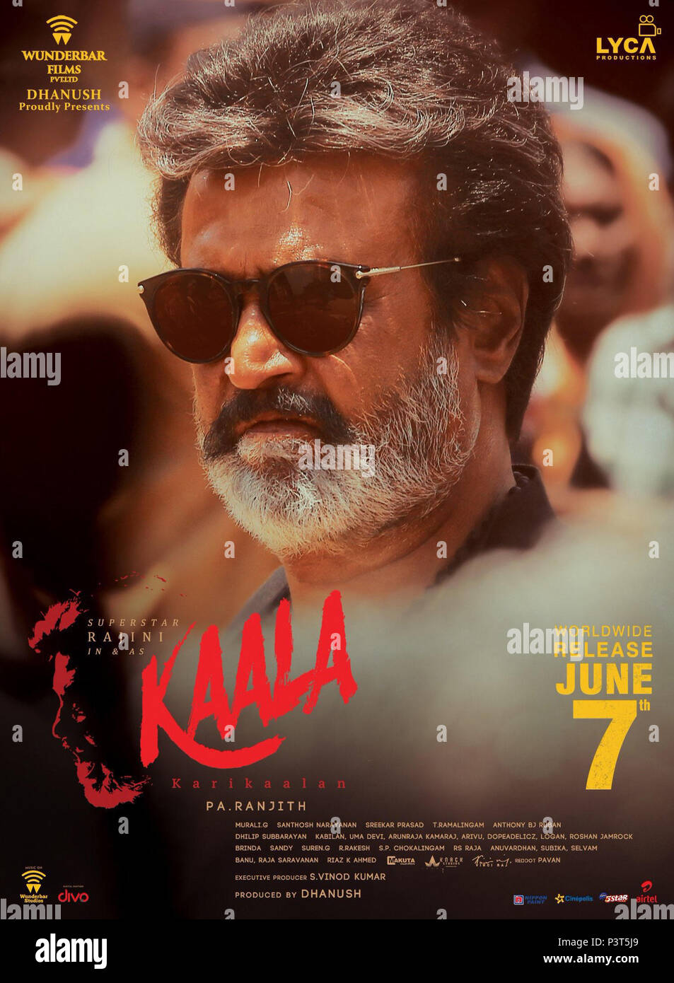 KAALA, poster, Rajinikanth, 2018. © Lyca /Courtesy Everett Collection ...