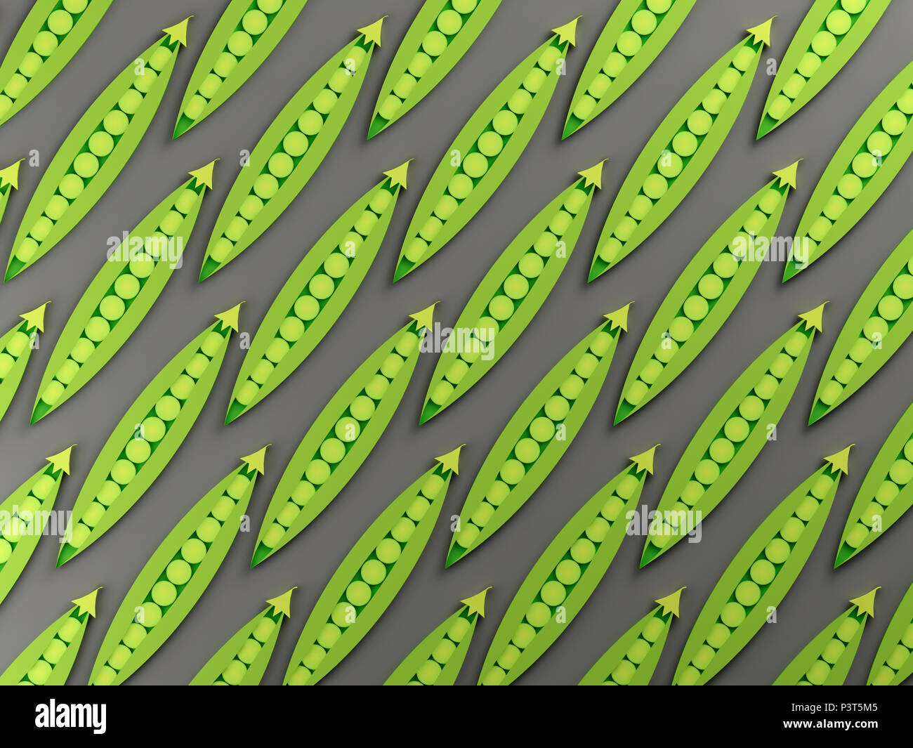 Green beans on gray color background Stock Photo - Alamy
