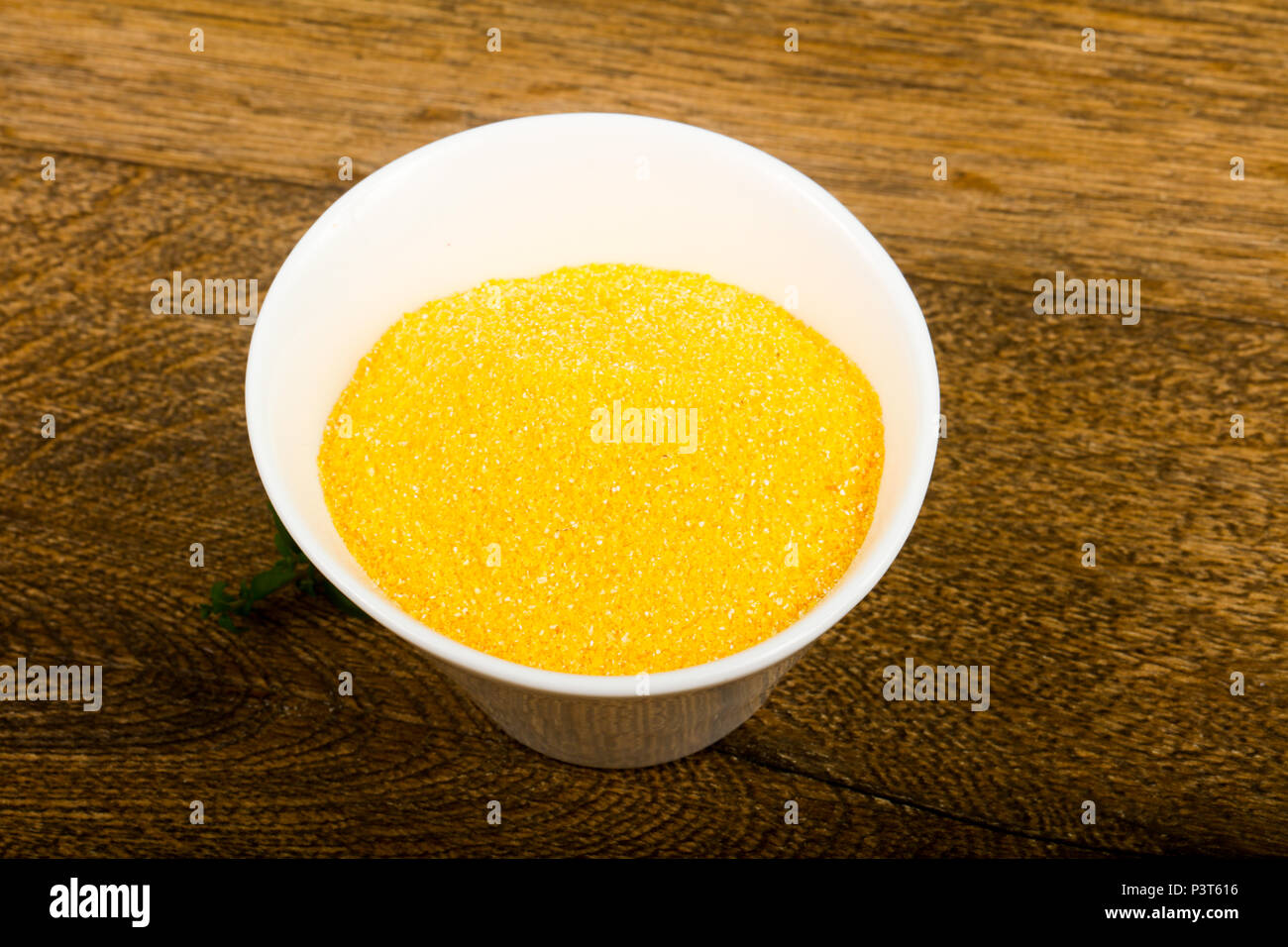 Raw polenta ready for cooking Stock Photo - Alamy