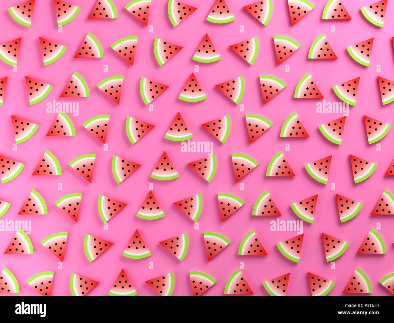 Watermelons on pink background Stock Photo - Alamy