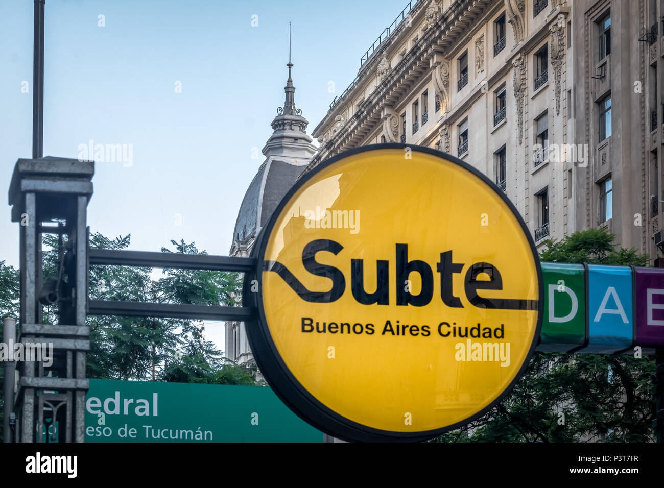 Subway (Subte) Sign in Buenos Aires - Buenos Aires, Argentina Stock ...