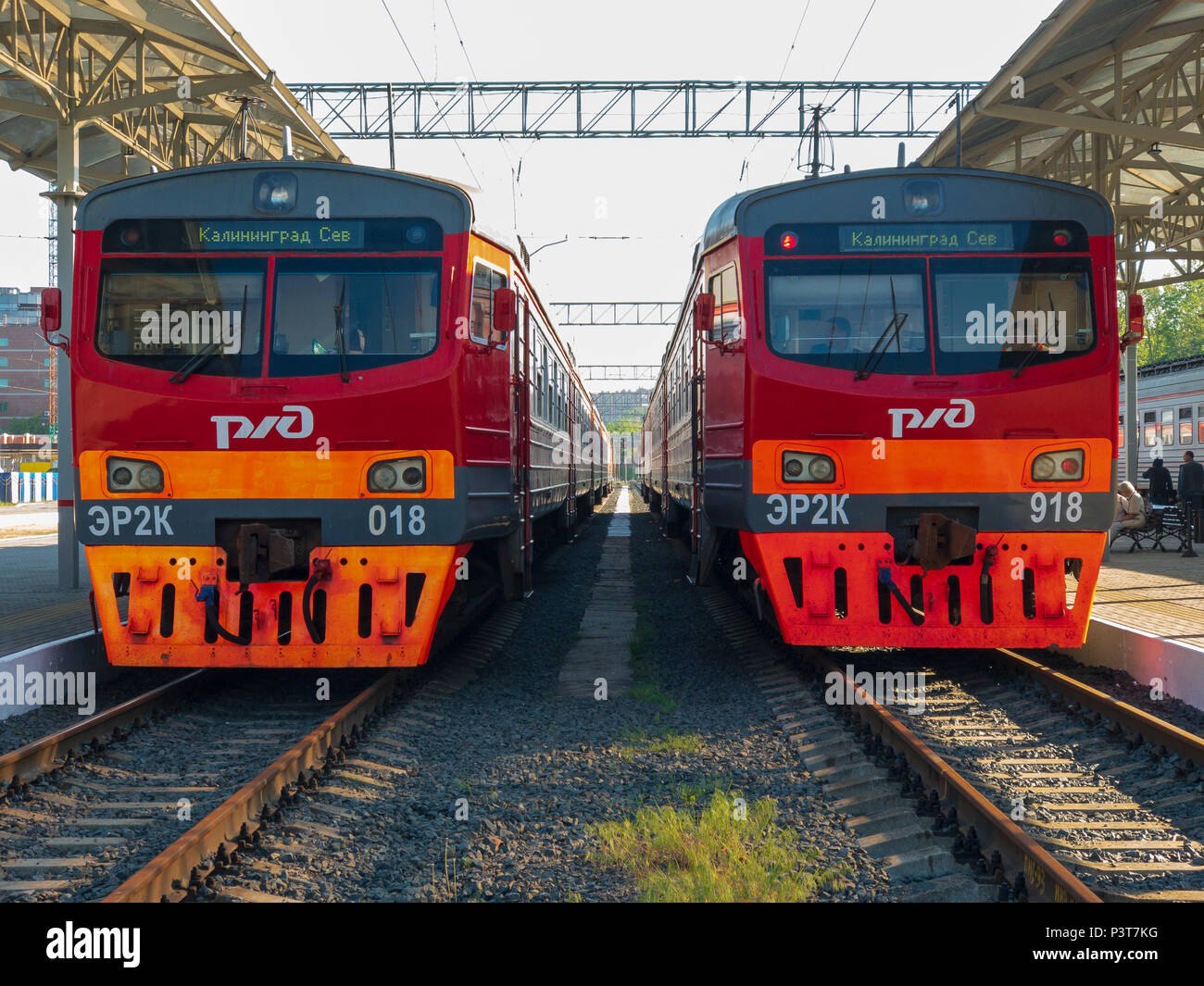Old style trains at main railway station at day time Stock Photo - Alamy