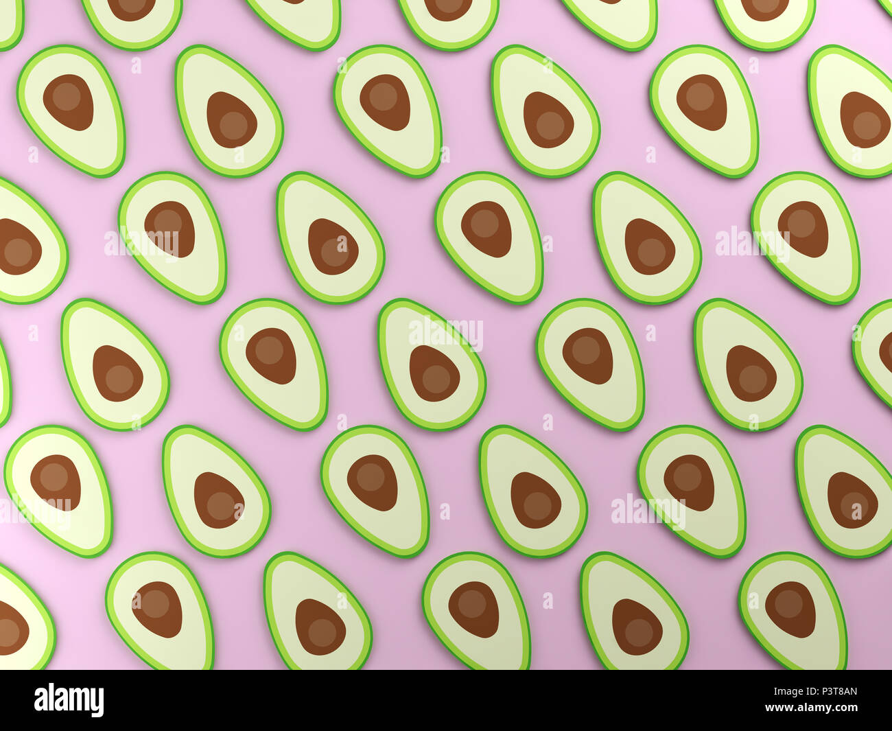 Green avocados on purple food background Stock Photo - Alamy