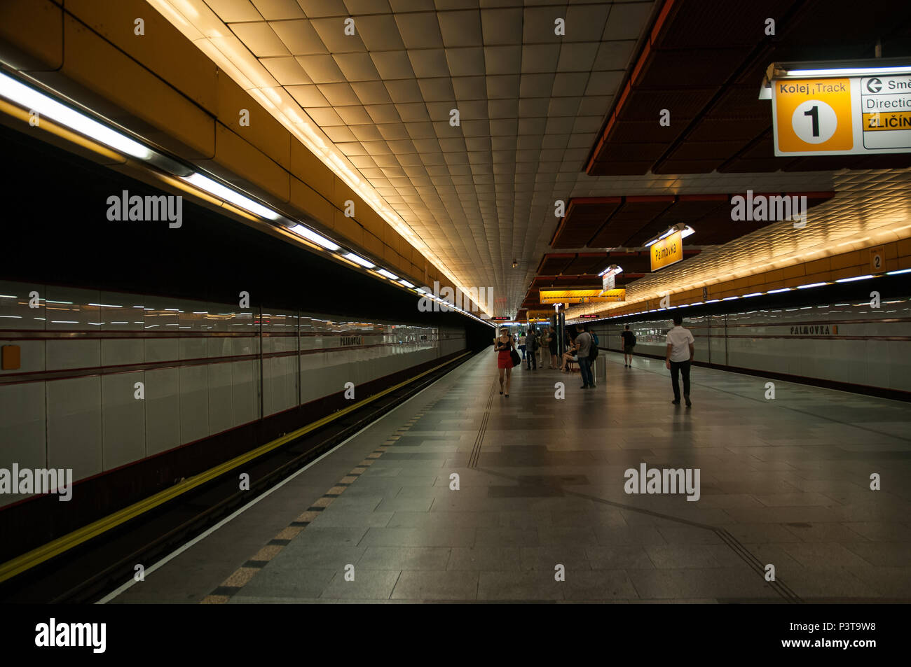 Prague, Czech Republic, 16. June 2018, station Prague Underground ...