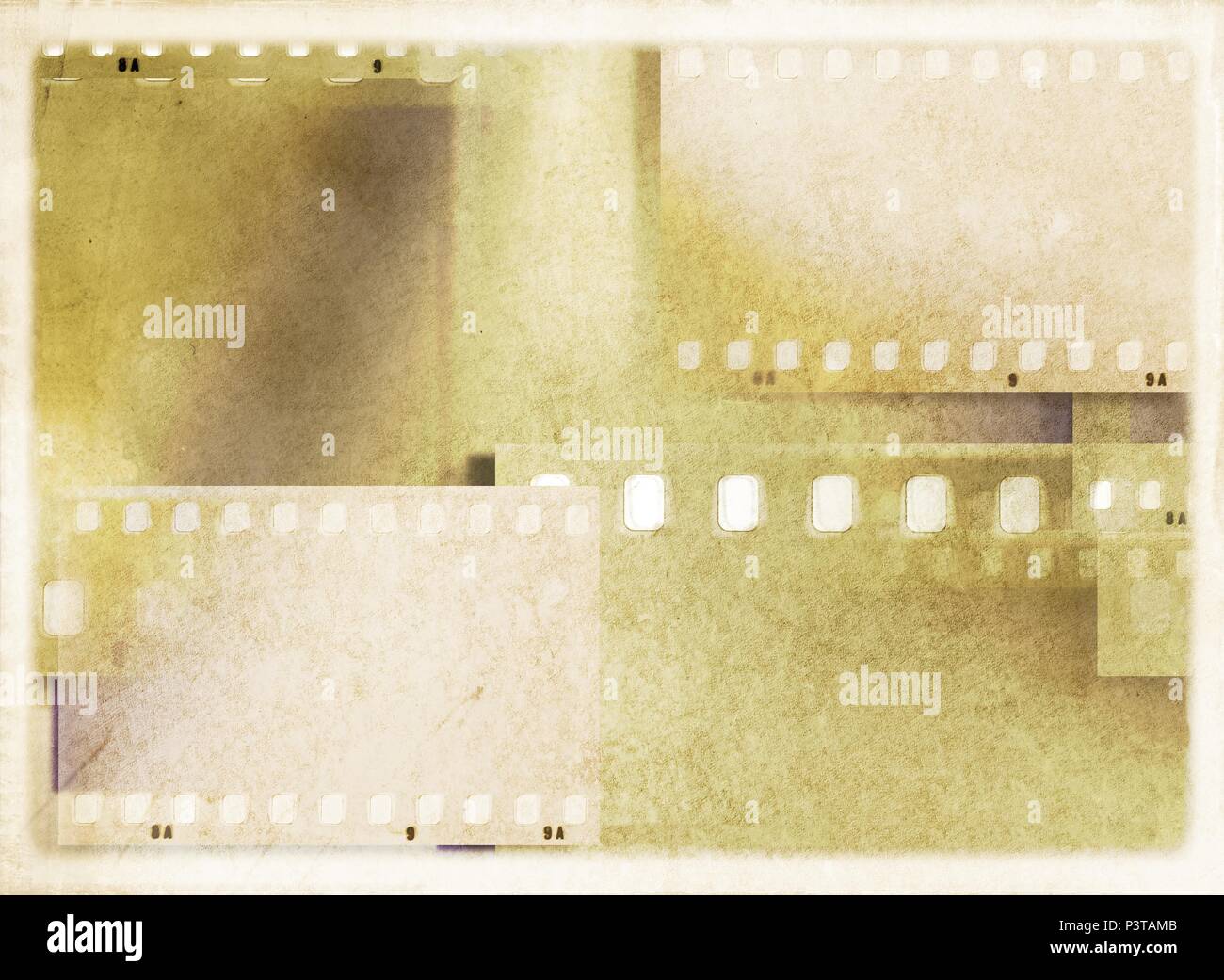 Retro film strip frames in sepia tones with copy space Stock Photo - Alamy