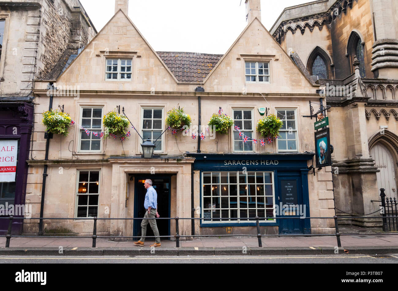 Saracens Head pub, oldest bar public house in Bath spa city town ...