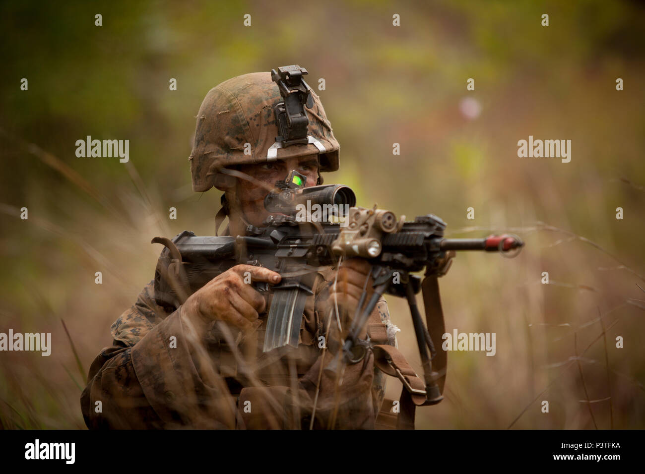 U.S. Marine Cpl. Alexander G. Supalla, a rifleman with Lima Company, 3rd Battalion, 4th Marine ...