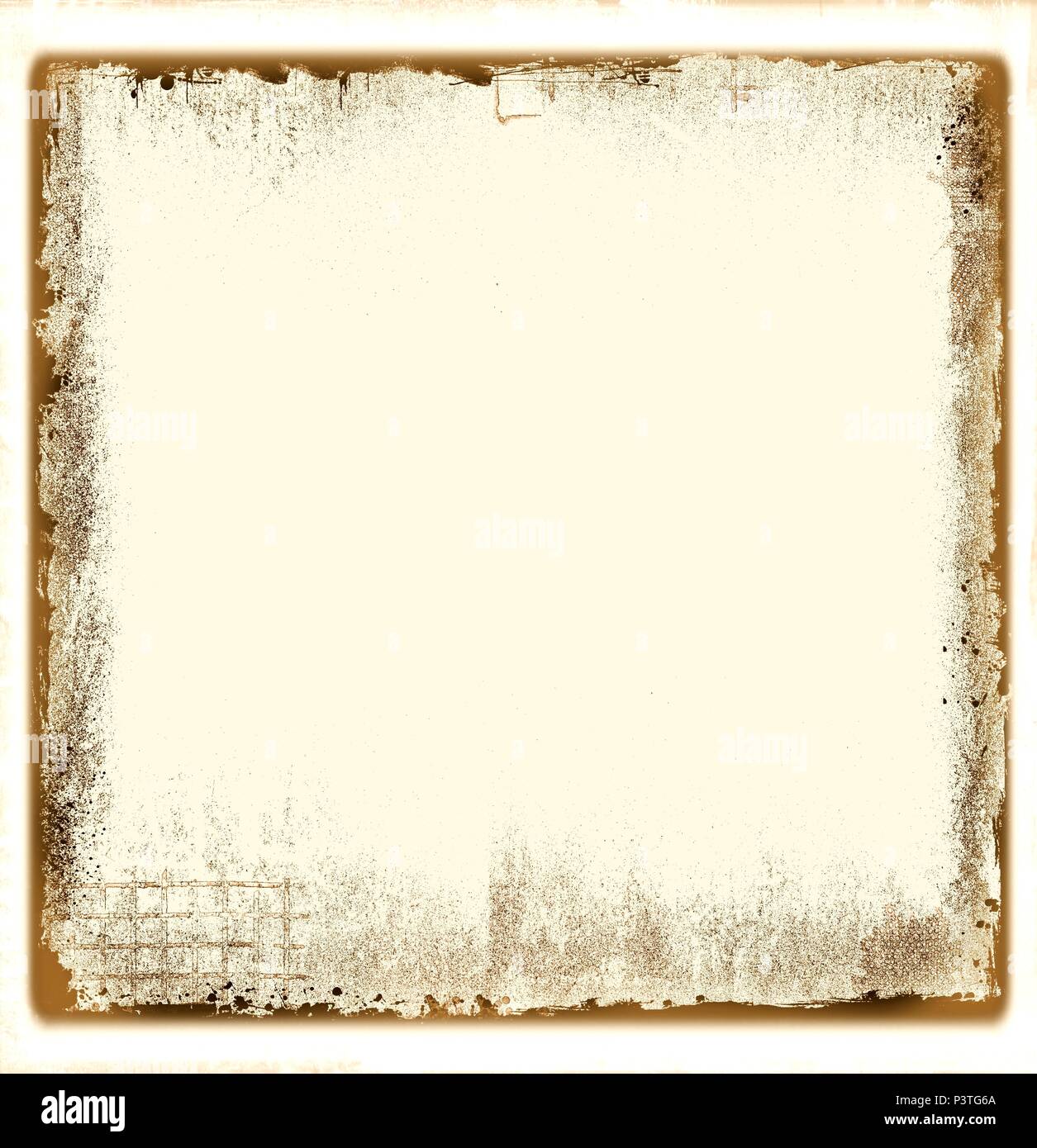 Vintage frame borders on sepia paper background Stock Photo - Alamy