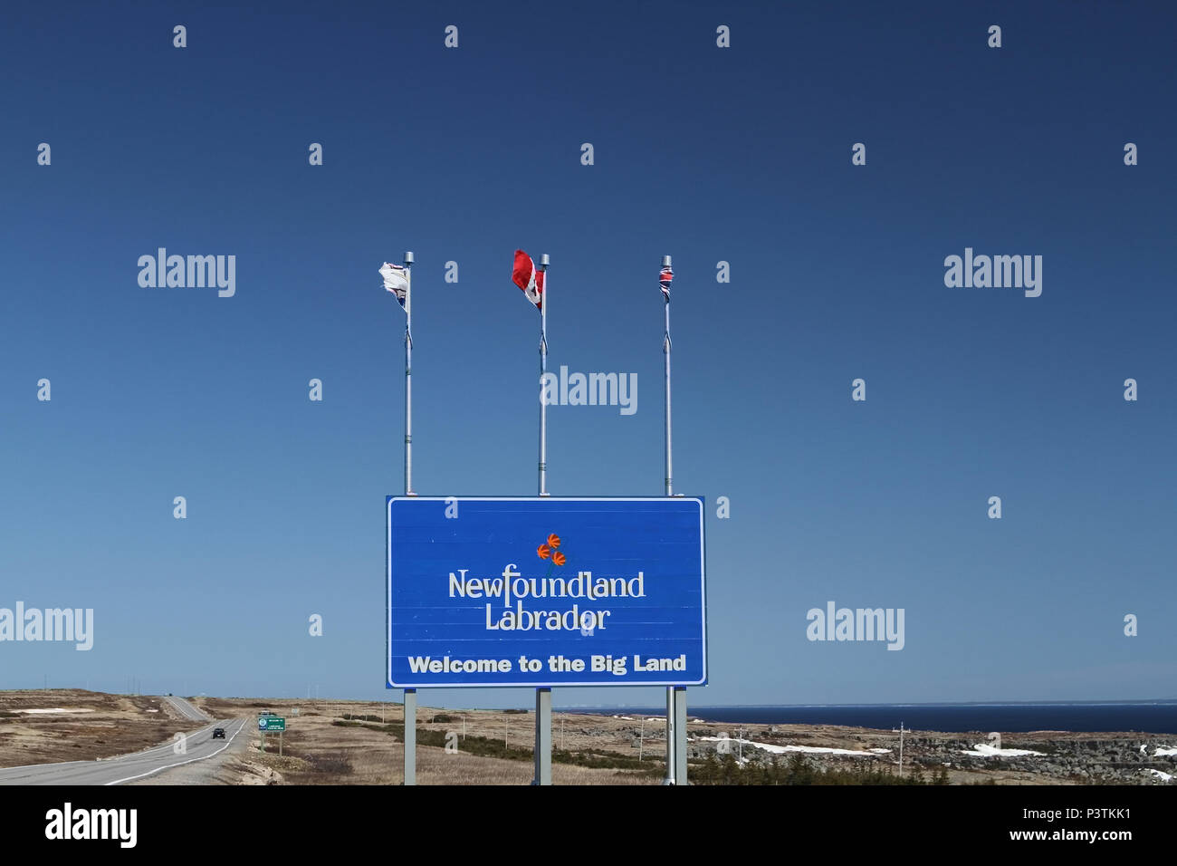 Newfoundland Labrador, welcome to the Big Land Stock Photo - Alamy